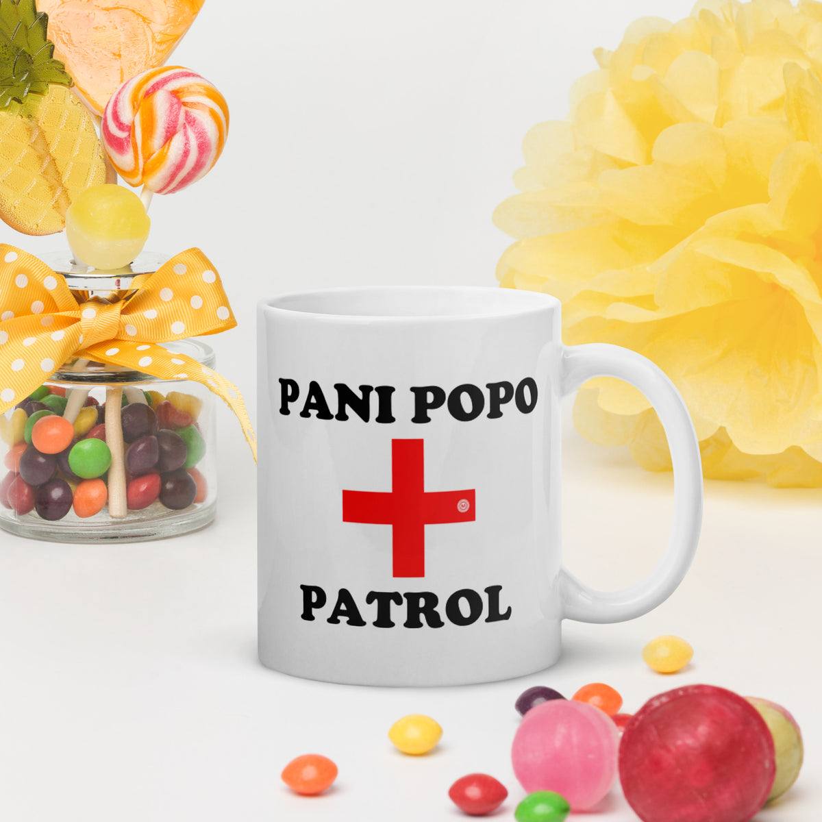 Pani Popo Patrol White glossy mug US | Measina Treasures of Samoa